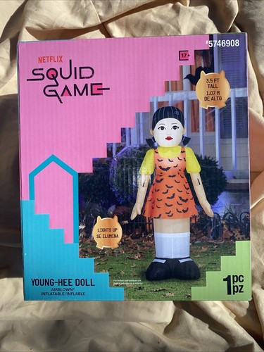 Squid Game Young Hee Doll Inflatable HALLOWEEN 3.5 FT LED Horror ...