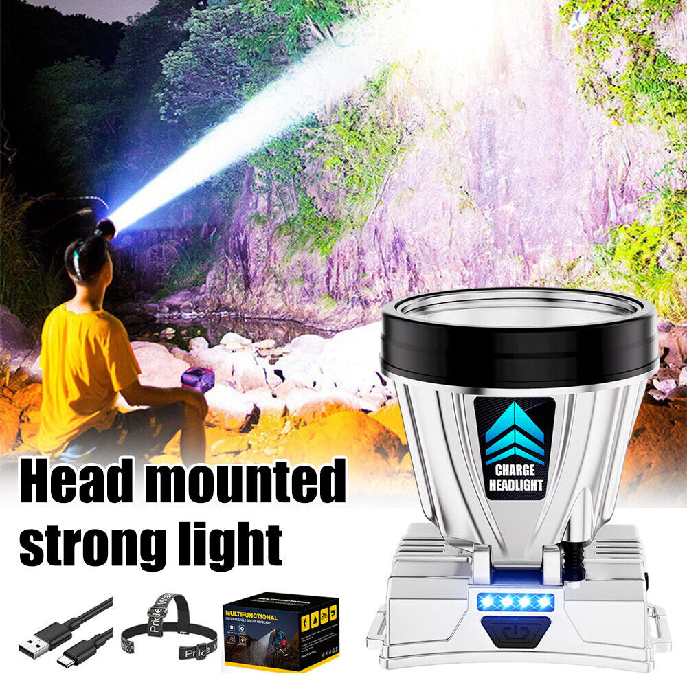 Super Bright Rechargeable High Power Headlamp XPG High-Power Powerful ...