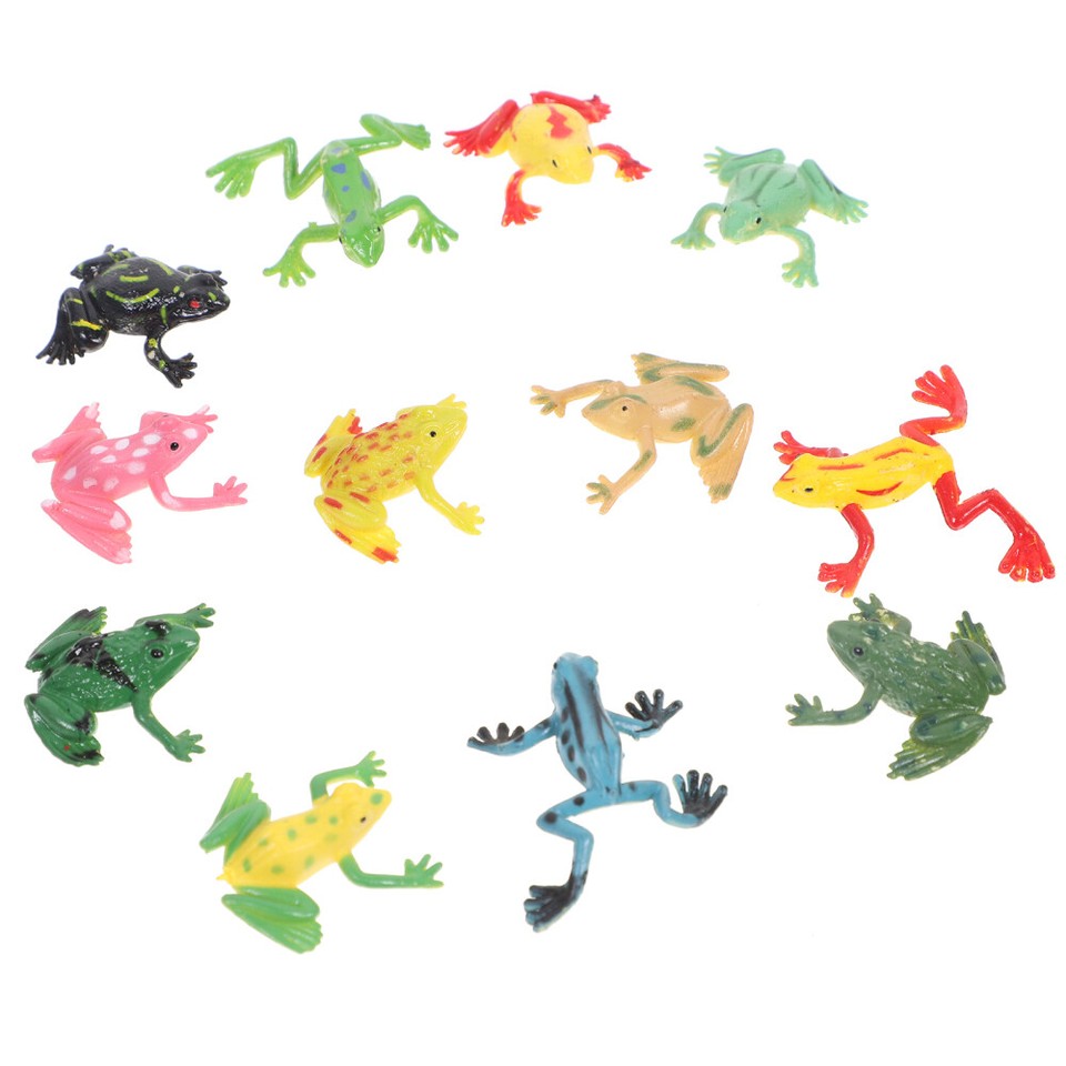 12Pcs Frogs Figurines Frogs Toy Frogs Party Decorations Frogs Figure ...
