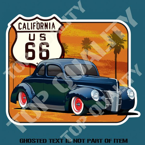 CALIFORNIA ROUTE 66 DECAL STICKER VINTAGE AMERICANA HOT ROD RAT ROD ...