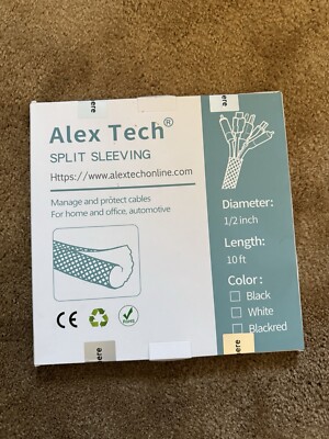 Alex Tech 10ft - 1/2 in. Cord Protector Wire Organizer Tubing Sleeve ...