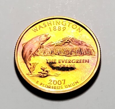 TONED 2007 S WASHINGTON STATE QUARTER CLAD PROOF UNC #C3809 | eBay