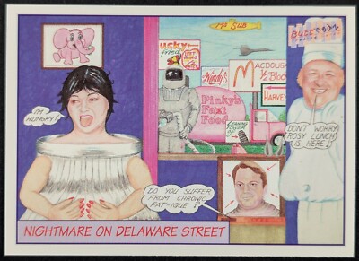 Rosanne Nightmare on Delaware Street TV 1993 Spoofy Tunes Parody Card ...