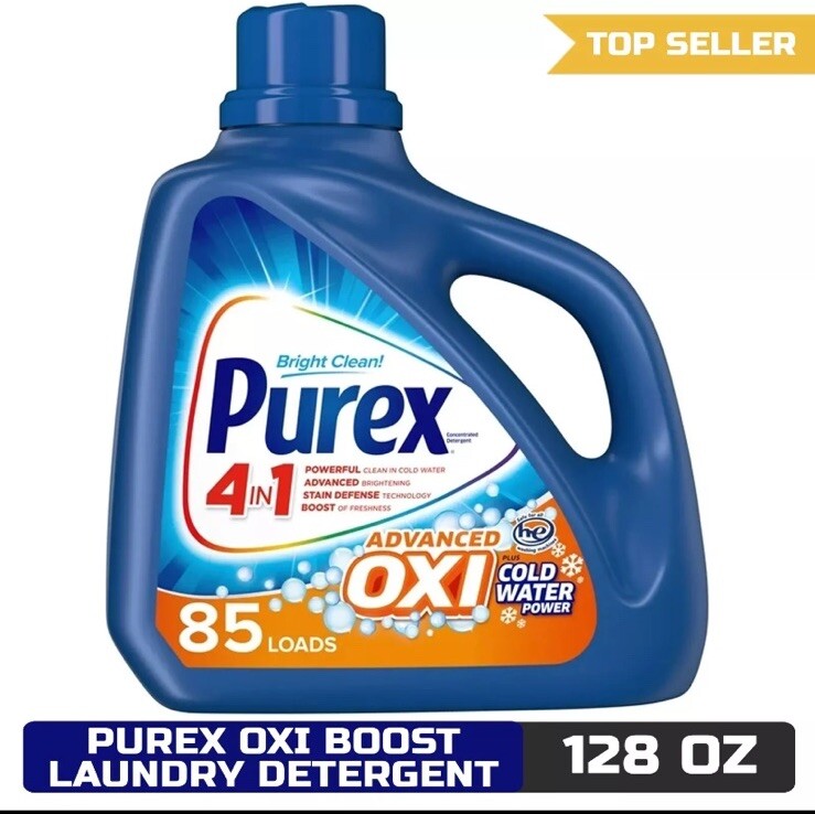 Purex Plus OXI Liquid Laundry Detergent, 128 oz - 85 Loads | eBay
