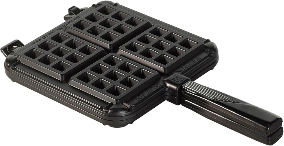 Non-Electric Cast Aluminum Waffle Iron - Stovetop, Non-stick, Crisp ...
