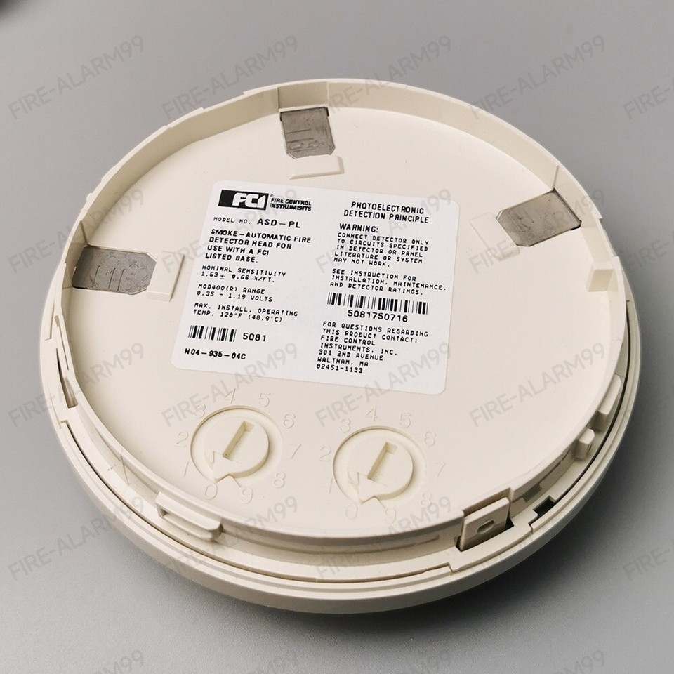 Brand New FCI ASD-PL Addressable Automatic Smoke Detector Head Ivory ...