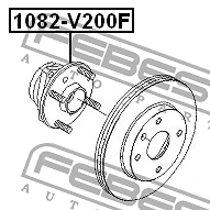 1082-V200F Febest FRONT WHEEL HUB A21-3001030, 96328337, 96639585, B11 ...