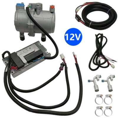 12V Electric Auto Air Conditioner Scroll Compressor A/C With Control ...