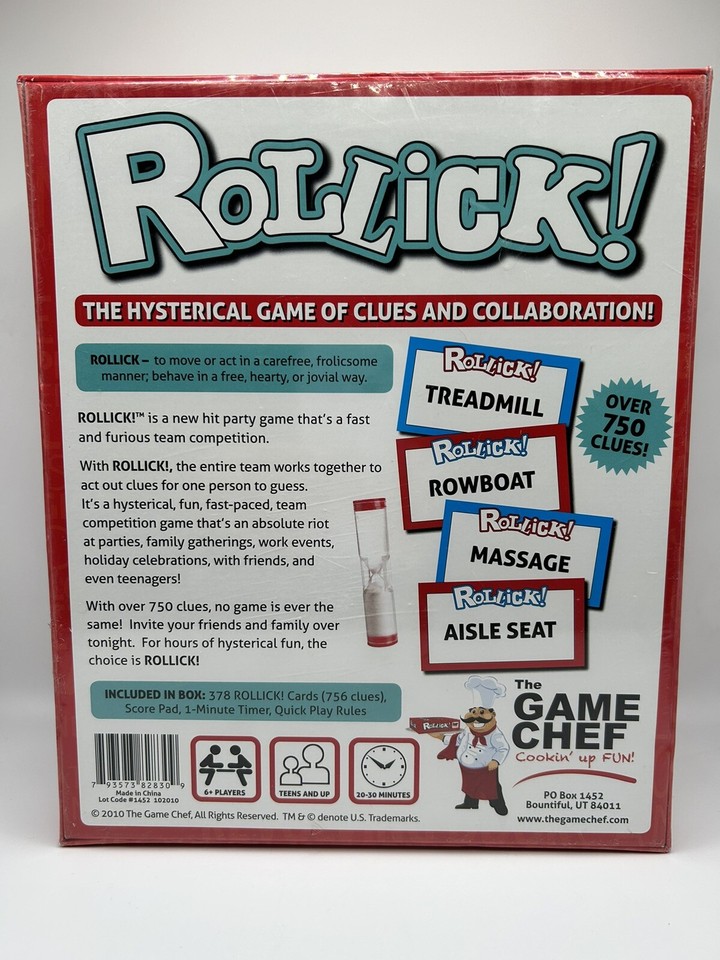 NEW IN SEALED BOX-Rollick! Game Hysterical Board Game of Clues ...