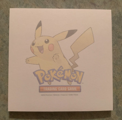 2022 PIKACHU POST-IT NOTE PAD POKEMON TRADING CARD GAME NINTENDO 4 INCH ...