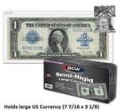 10 LARGE Semi Rigid Currency Banknote Holder Toploader BCW 9MIL US ...
