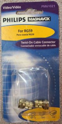 Phillips RG59 Coaxial Twist-On Connectors, F Type Connector - 2-pack | eBay