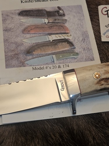 George Trout Knife Custom Model 20 Loveless Style. Original Sheath | eBay