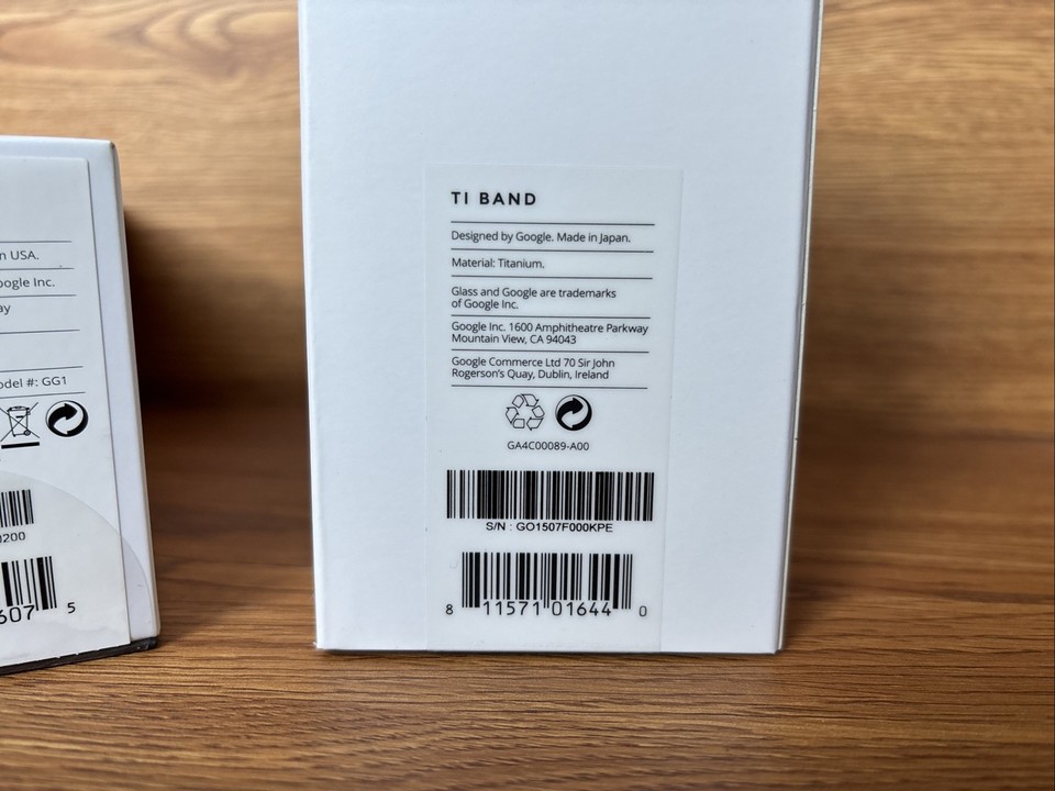 Google Glass Enterprise Edition 1 - Slate Pod with Charger + Ti Band ...