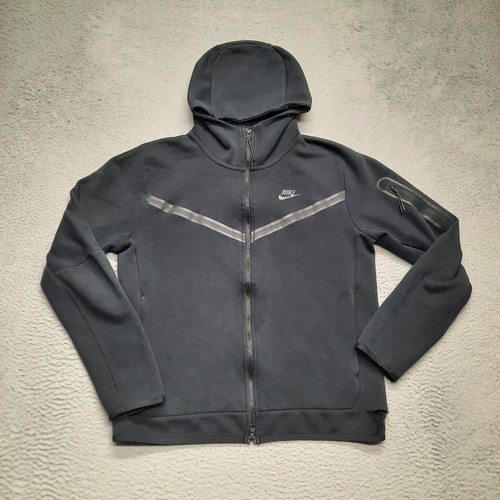 Nike Tech Fleece Full Zip Hoodie Jacket Men's Size Medium Black CU4489 ...