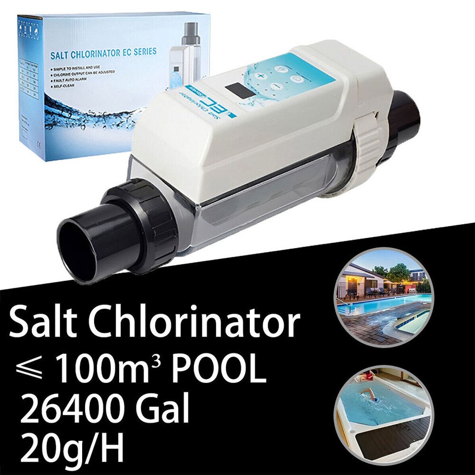 Complete Salt Water Pool Chlorine Generator System Fits 26000 Gallon ...