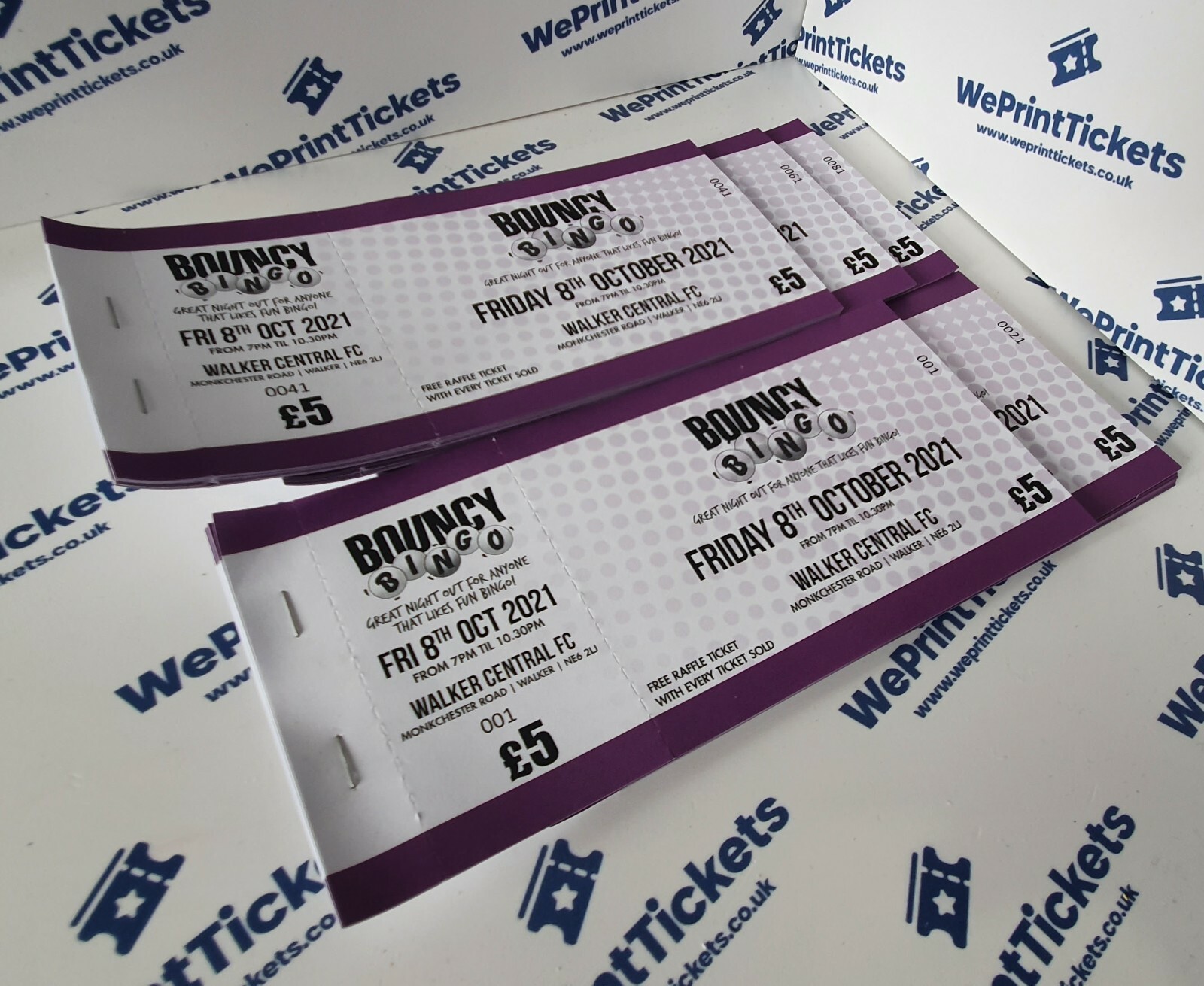 Custom Printed & Numbered Event Tickets x10 (9p per ticket!) | eBay UK