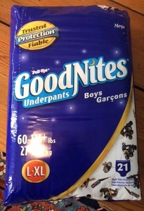 White Goodnites Diapers