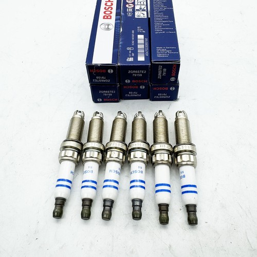 6PCS NEW Spark Plugs ZGR6STE2 For E60 E90 E92 E93 135i 335i 535i BMW ...