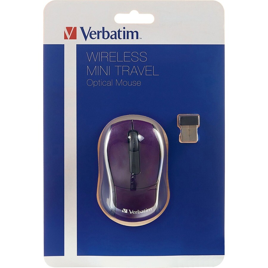 Verbatim Wireless Mini Travel Optical Mouse - Purple | eBay