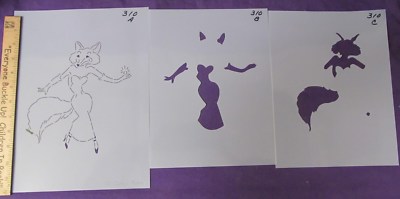 Cake Decorating and Craft Stencil Foxy Momma | eBay