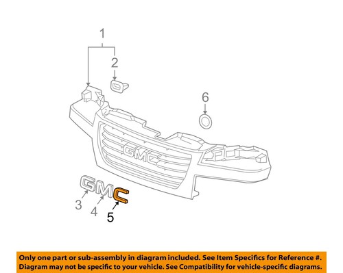 GMC GM OEM 91-04 Sonoma Grille Grill-Emblem Badge Nameplate 15634643 | eBay
