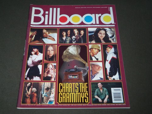 2003 FEBRUARY 1 BILLBOARD MAGAZINE - GREAT MUSIC ADS & CHARTS - O 8856 ...