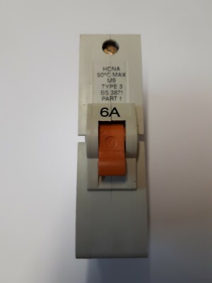 Federal Electric HCNA 6A Type 3 M9 BS3871 MCB Part 1 6 Amp Circuit ...