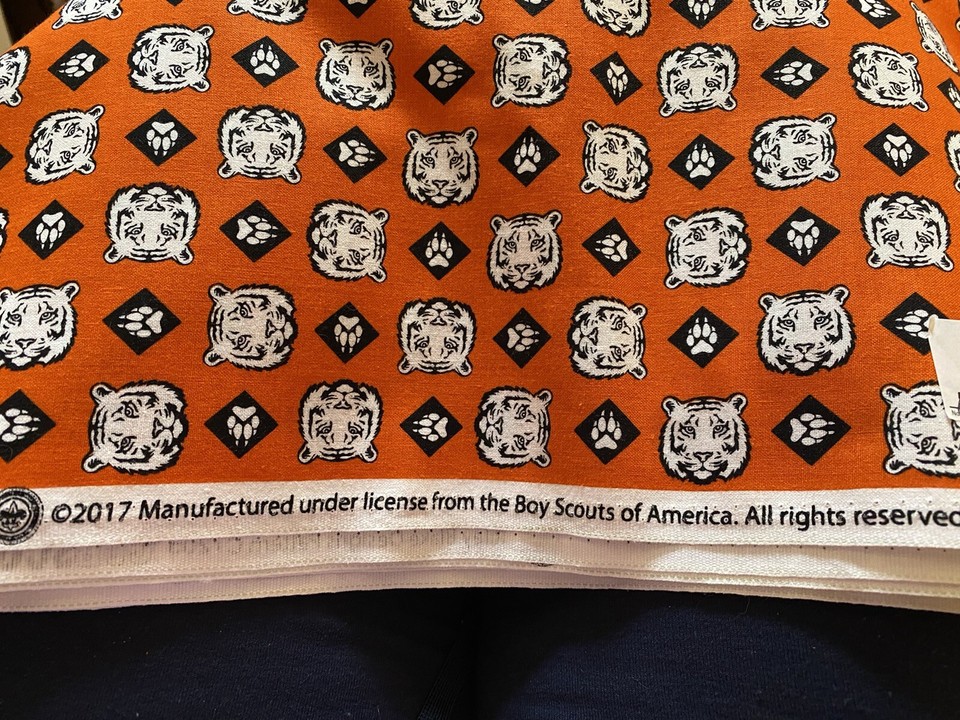 Cotton Cub Scouts Boy Scouts Tigers Paw Orange Black Fabric Print 5 ...