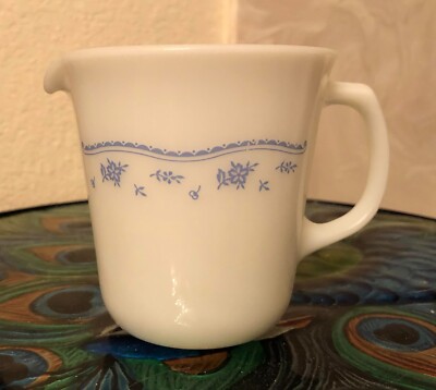 Blue Flower CREAMER ~ PYREX Morning Blue Pattern | eBay
