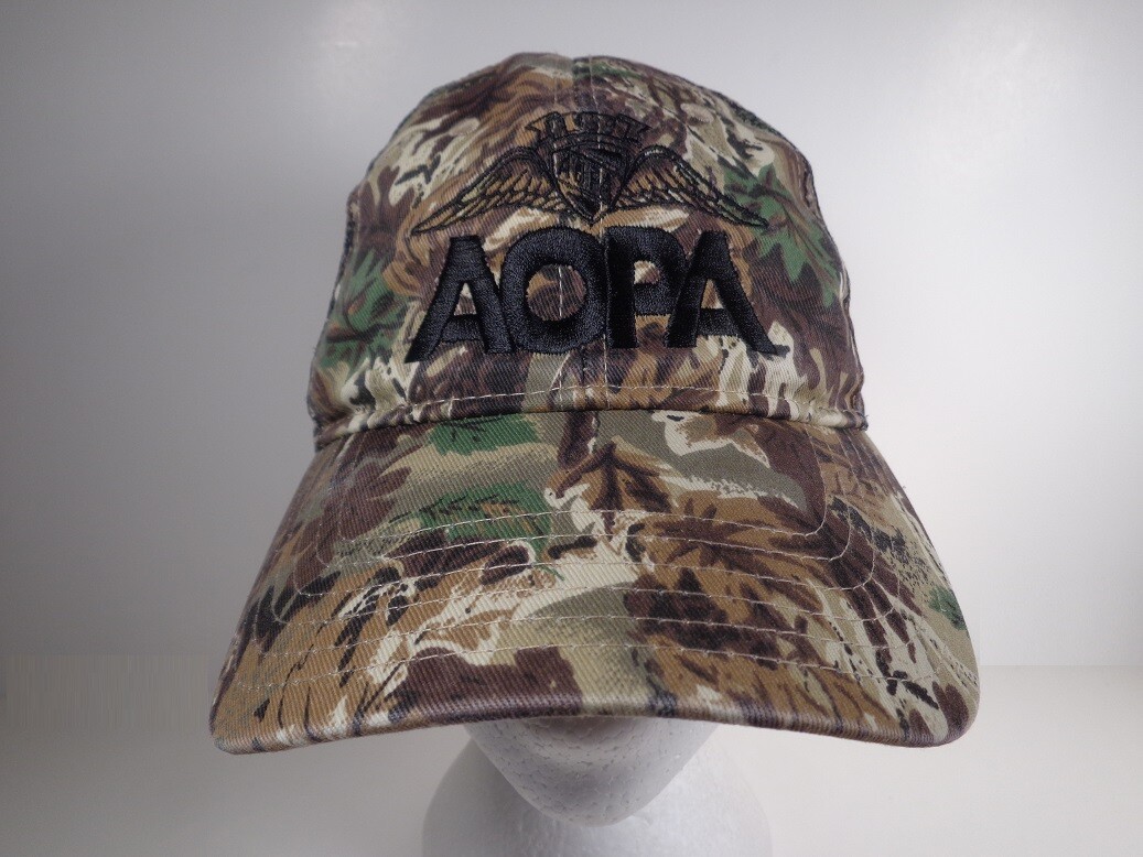 AOPA CAMO CAMOUFLAGE MESH BACK CAP HAT - AIRCRAFT OWN… - Gem
