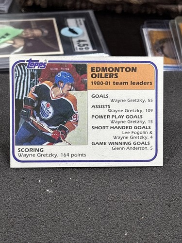 1981 Topps #52 Edmonton Oilers Scoring Leaders with Wayne Gretzky | eBay