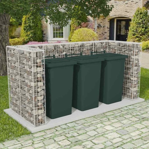 Garbage Can Storage Trash Can Enclosure Galvanized Steel Wire Mesh ...