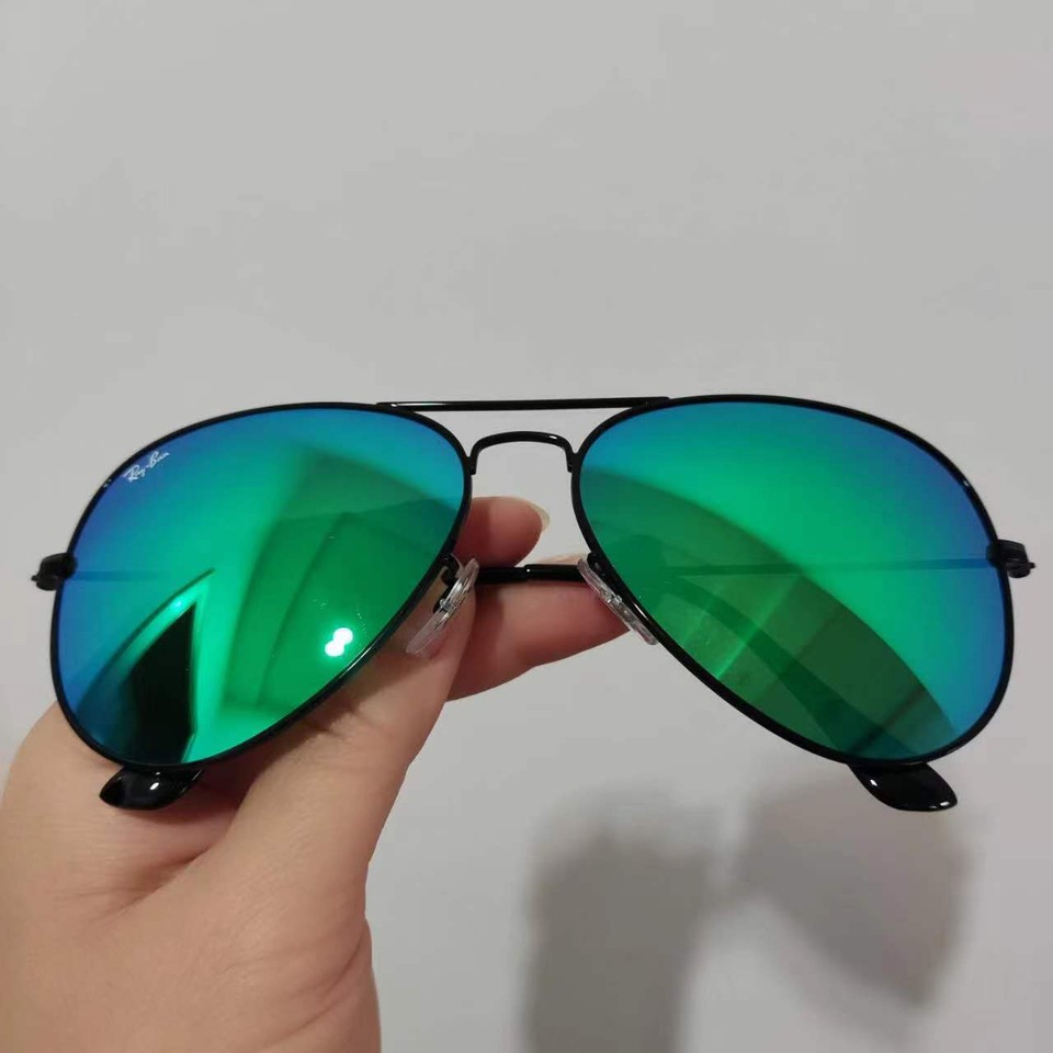 RAY-BAN RB3026, aviator sunglasses,Black Frame/Large 62mm Green Lens | eBay