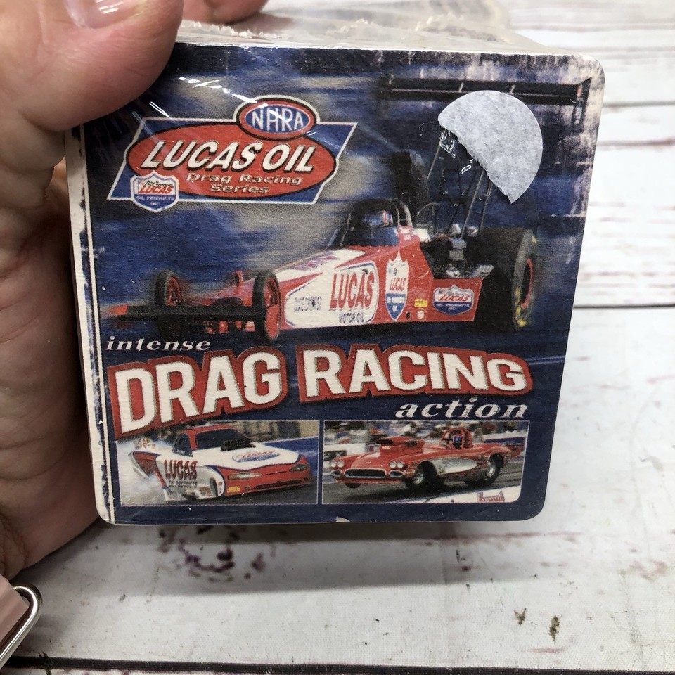 Lucas Oil New Nos Drag Racing Coasters Vintage Sealed Virginia ...