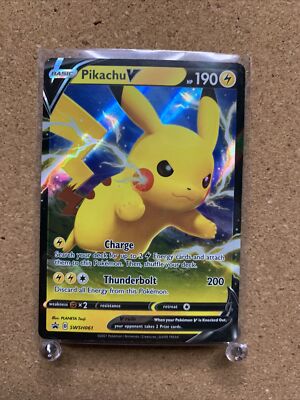 Pokémon TCG Pikachu V SWSH Black Star Promos SWSH061 Holo Promo | eBay
