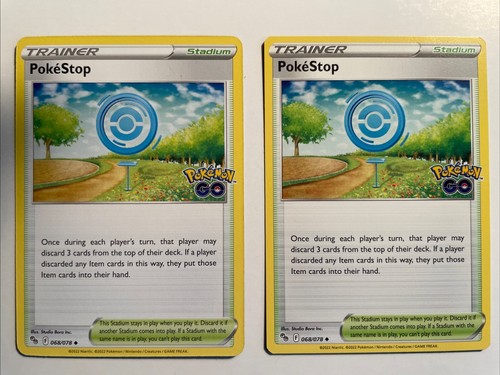 2x PokeStop 068/078 NM Trainer Pokemon Go Near Mint SWSH TCG Set Card ...