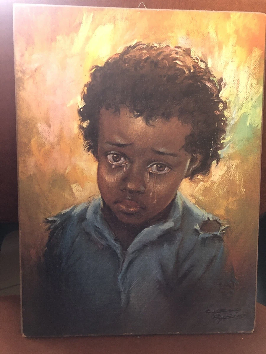Crying Boy Painting