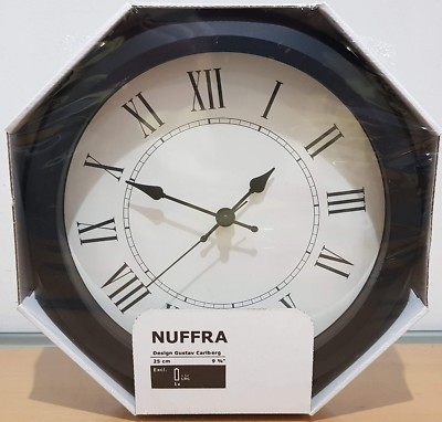 IKEA NUFFRA Silent Quartz Movement Wall Clock 25cm Home Office Kitchen ...