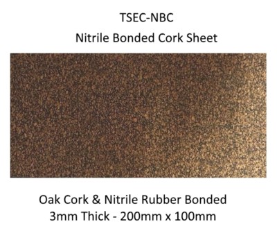Nitrile Bonded Cork sheet 3mmthk 200mm x 100mm | eBay