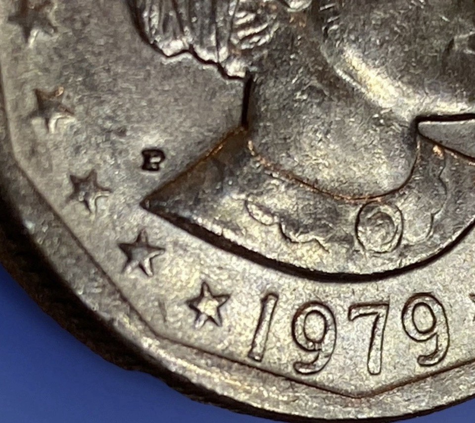 1979 Susan B Anthony Liberty P Dollar U.S. Coin Wide/Off Centered Rare ...