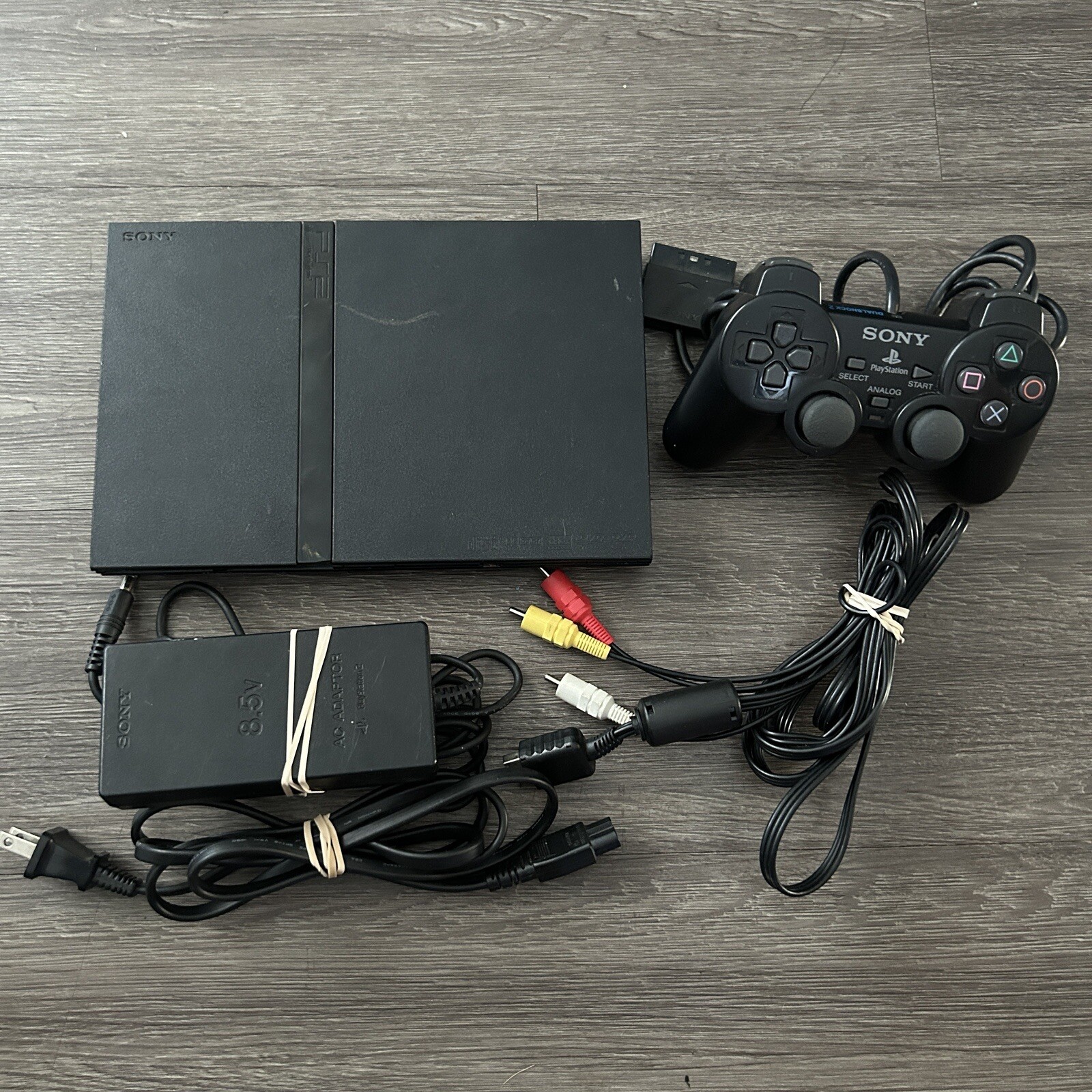 Sony PlayStation 2 PS2 Slim Black Console SCPH-75001 Cords & Controller ...
