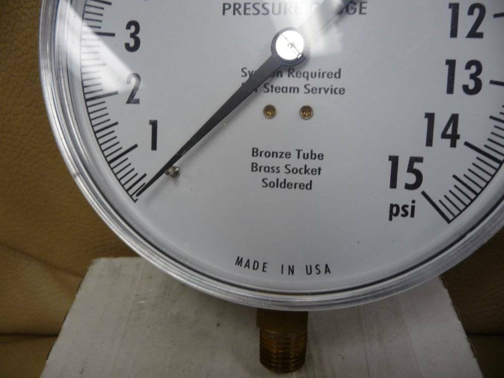Weiss 4CTS Pressure Gauge 0-15 PSI 1/4" NPT New | eBay