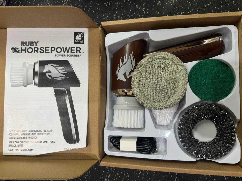 Ruby Horsepower Handheld Cordless Power Scrubber "As Seen on TV" | eBay