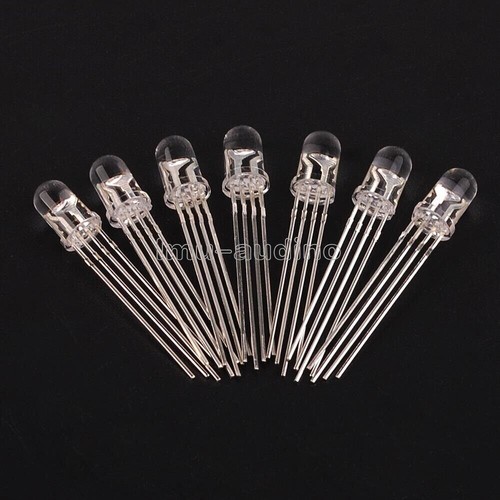 20PCS 4pin RGB Tri Color Common Anode 5mm LED Light Red Green Blue | eBay