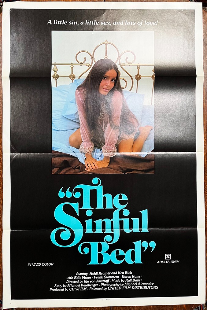 The Sinful Bed Original Poster from the 1973 Sexploitation movie TRI ...