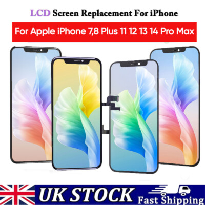 For Apple iPhone 11 12 13 Pro Mini X XR XS Max LCD Screen Replacement ...