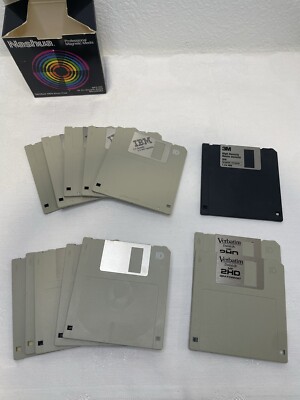 Lot of 13 - 3.5" Floppy Disks Diskettes 1.44 MB Mixed Brands IBM, 3M ...