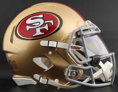 SAN FRANCISCO 49ers NFL Football Helmet with Oakley CLEAR Visor / Eye ...
