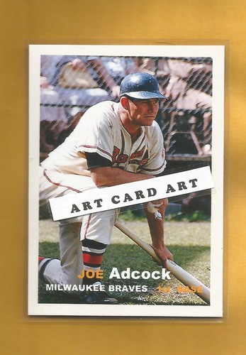 Joe Adcock Milwaukee Braves Baseball art Card | eBay